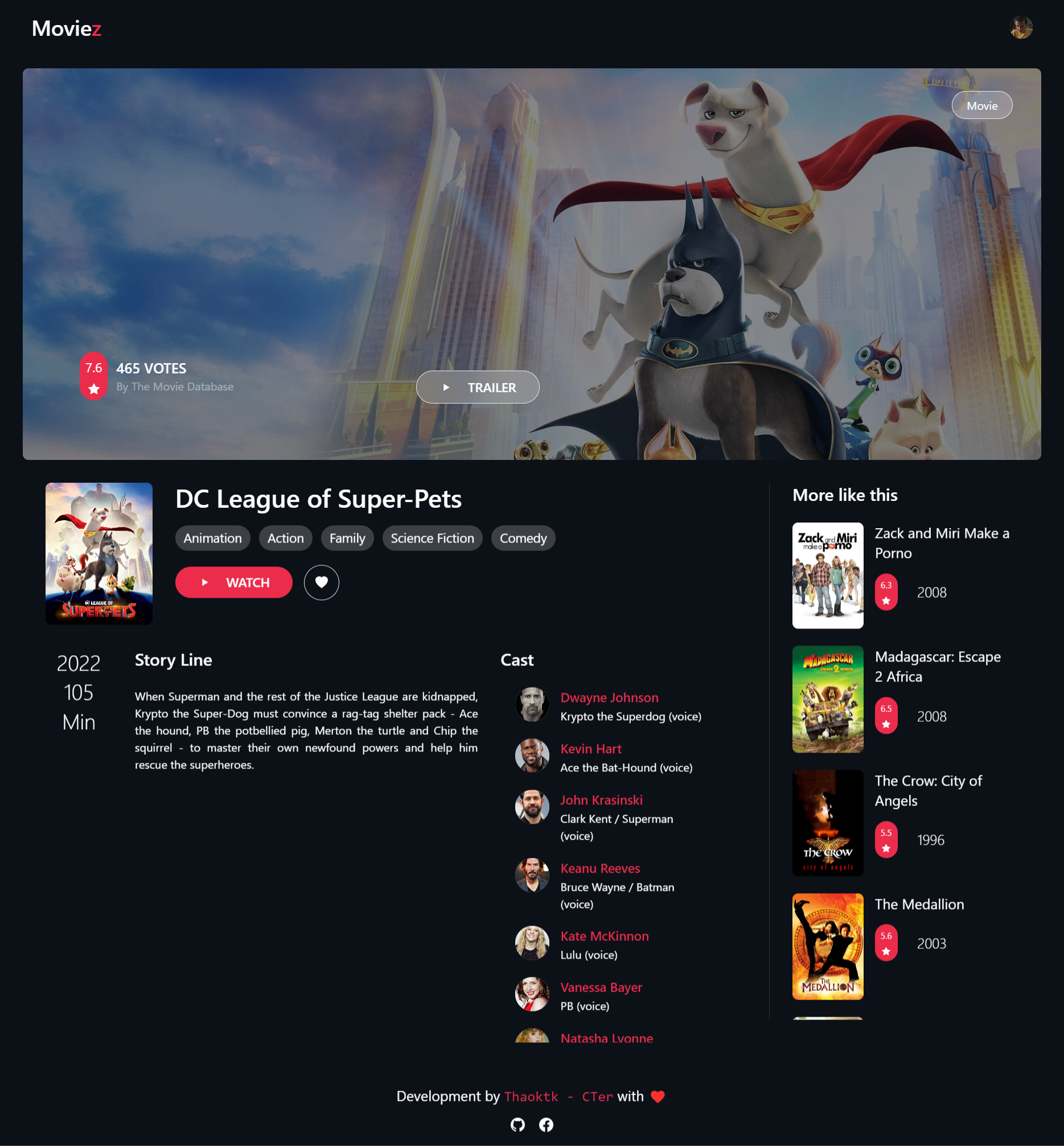 GitHub - thaoktk/moviez: Moviez with ReactJS, Zustand, TailwindCSS, Firebase, ChakraUI and more