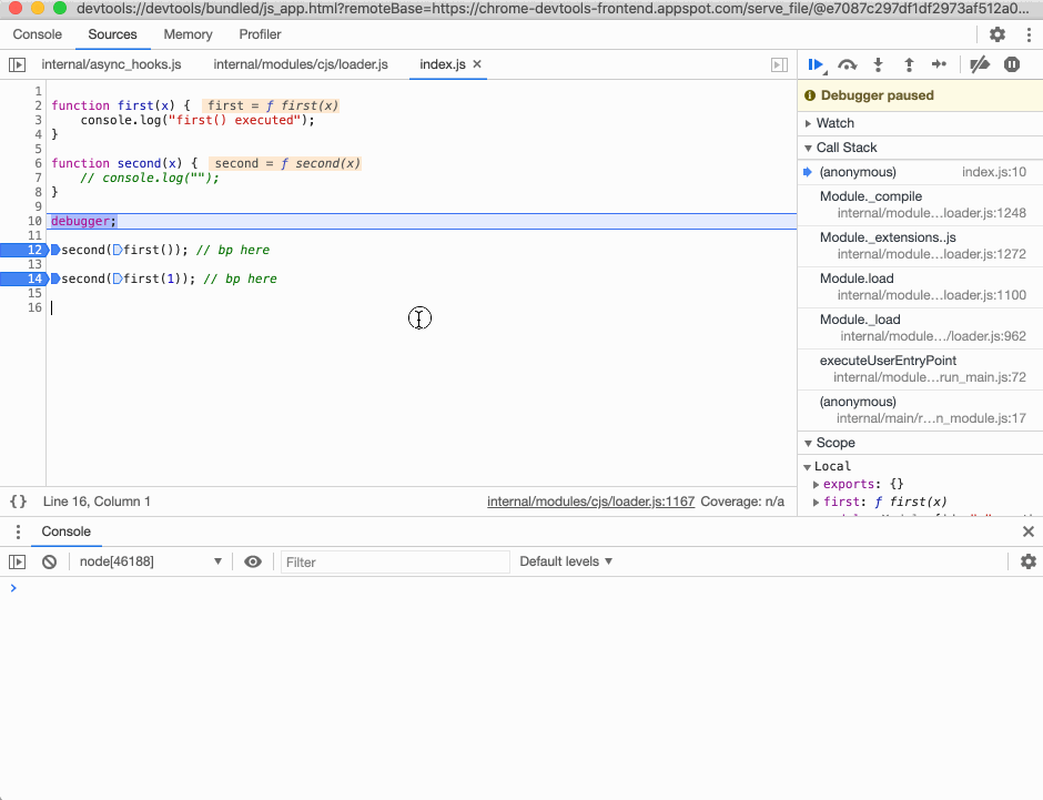 Some Statements Have Already Been Executed When Debugger Stops At Line Breakpoint · Issue 35660