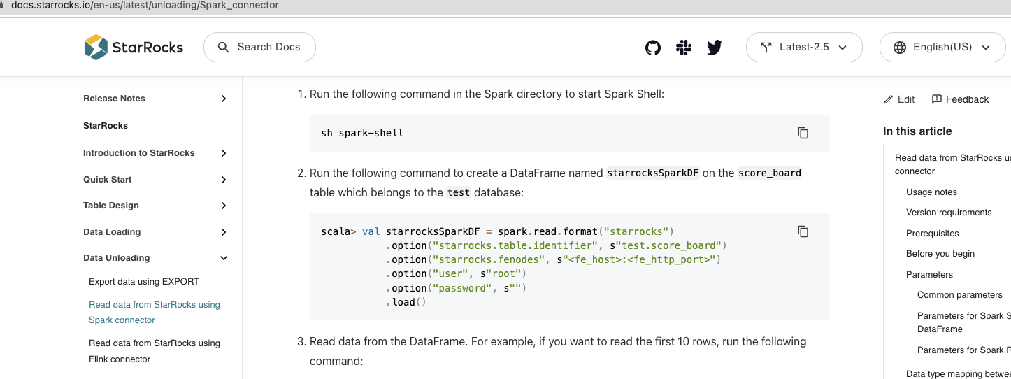 [docs] Export Data Section Showing The Wrong Contents Showing Load Spark And Flink Content