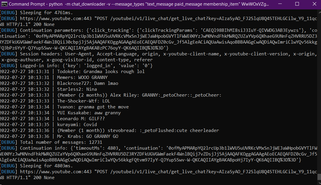 [BUG] Title goes here · Issue #165 · xenova/chat-downloader · GitHub