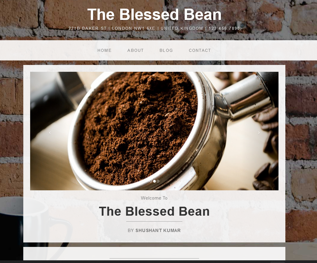 GitHub - Living-Hell/The-Blessed-Bean: This is a fully responsive ...