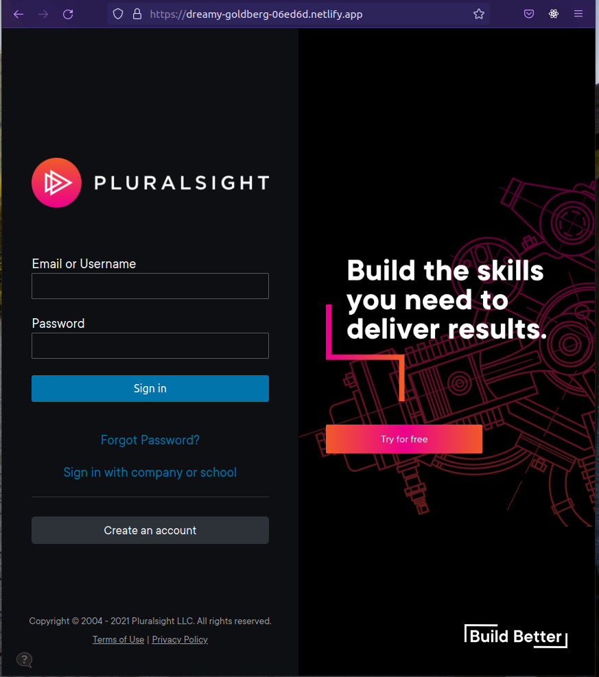 GitHub - k-man-null/PluralSightClone: A challenge by GADS2021 to clone pluralsight login page