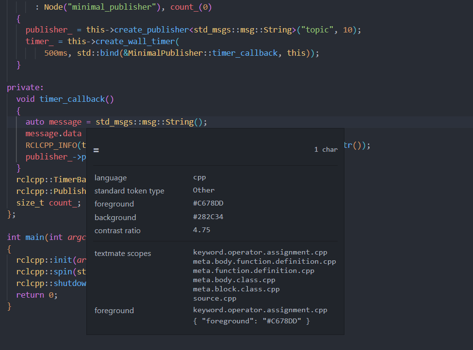 two different colors for the equal sign. · Issue #791 · Binaryify/OneDark-Pro · GitHub