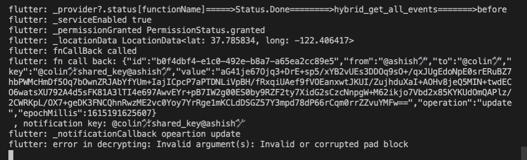 Invalid or corrupted pad block · Issue #68 · atsign-foundation/at_client_sdk · GitHub