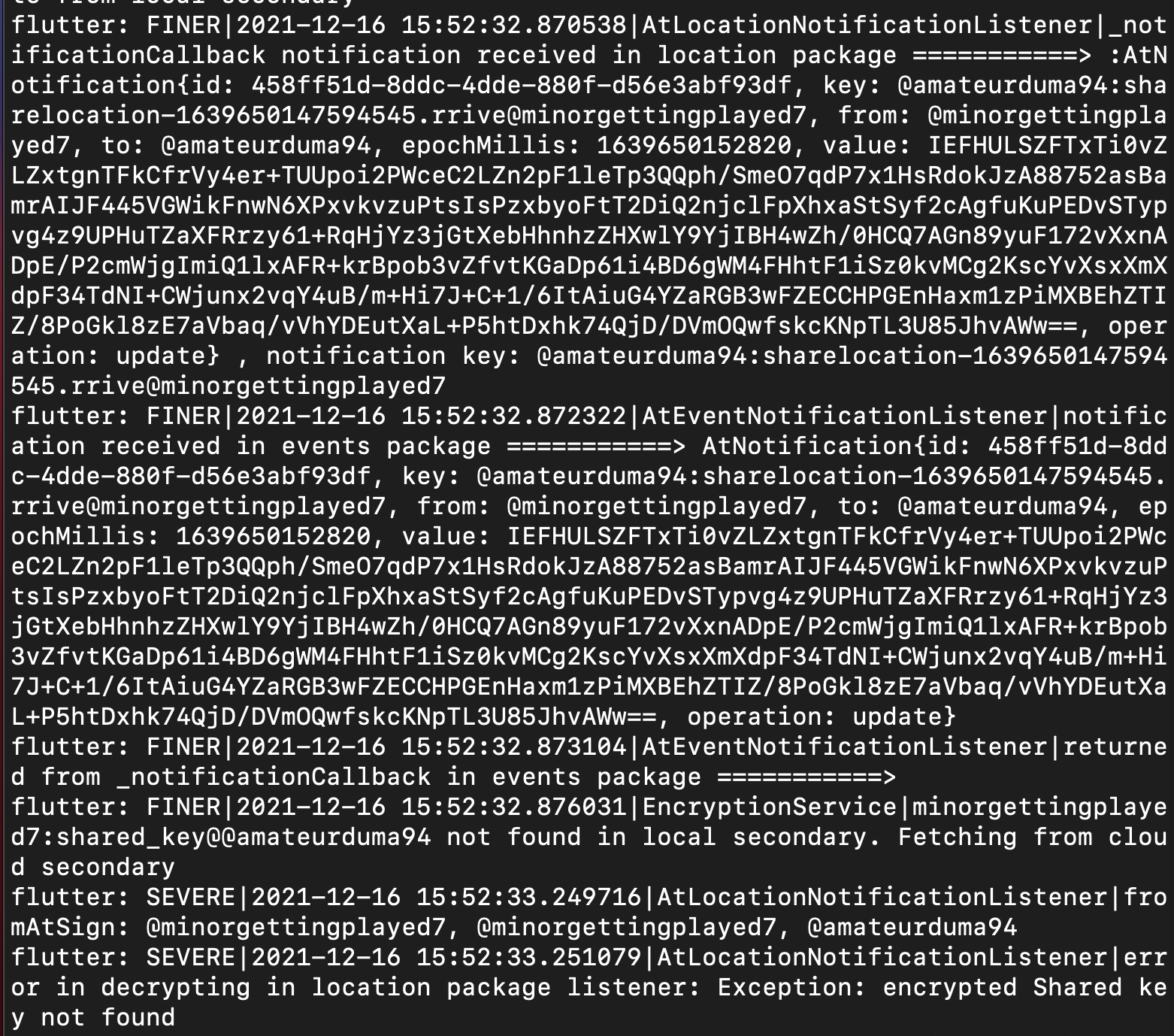 Encrypted Shared key not found · Issue #358 · atsign-foundation/at_client_sdk · GitHub
