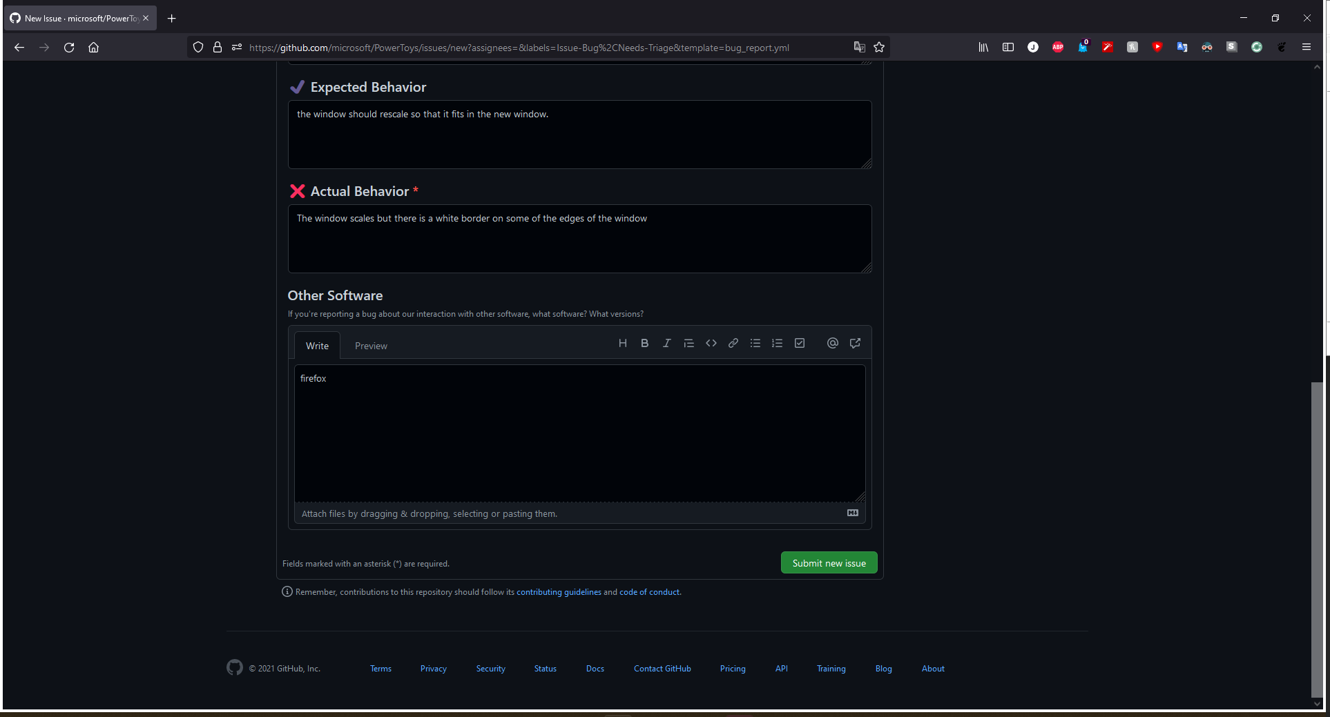 White border on certain applications · Issue #15007 · microsoft/PowerToys · GitHub