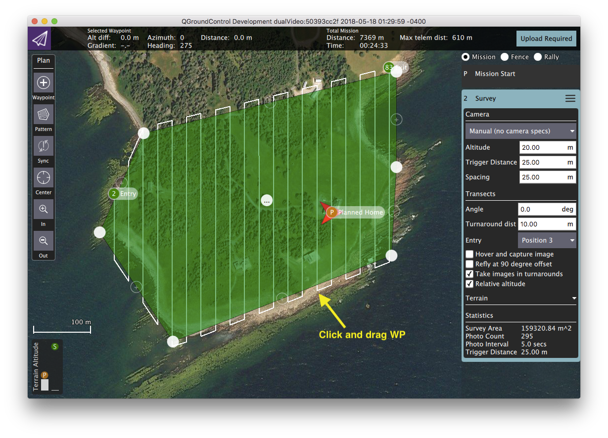 Editable Path Within Surveys · Issue 6491 · Mavlink Qgroundcontrol · Github