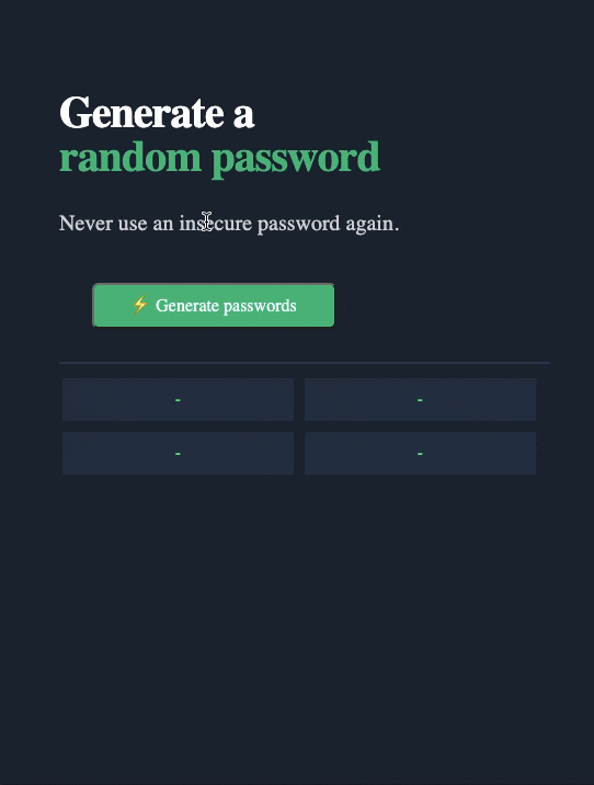 GitHub - prevetmelon/passwordGenerator: The app that generates random ...
