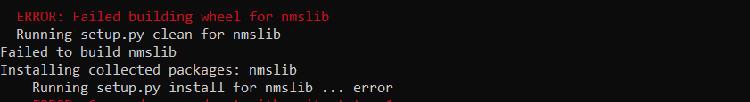 Error While Installing Nmslib · Issue 464 · Nmslibnmslib · Github 