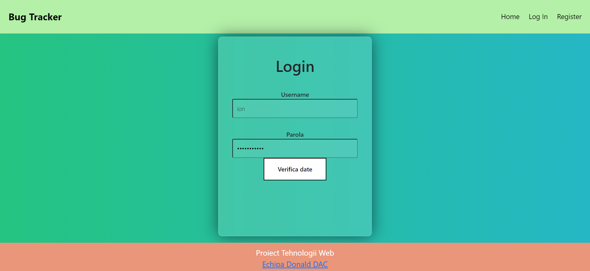 GitHub - denisa-iordache/Proiect_Bug_tracking: Proiectul reprezintă o ...