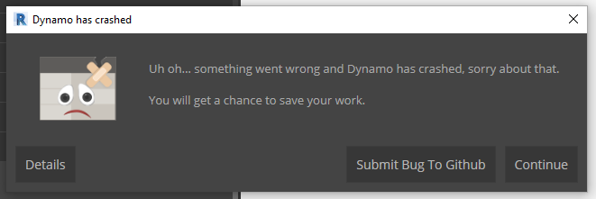 Generative Design 21.16.10 Crashes · Issue #2680 · DynamoDS/DynamoRevit · GitHub
