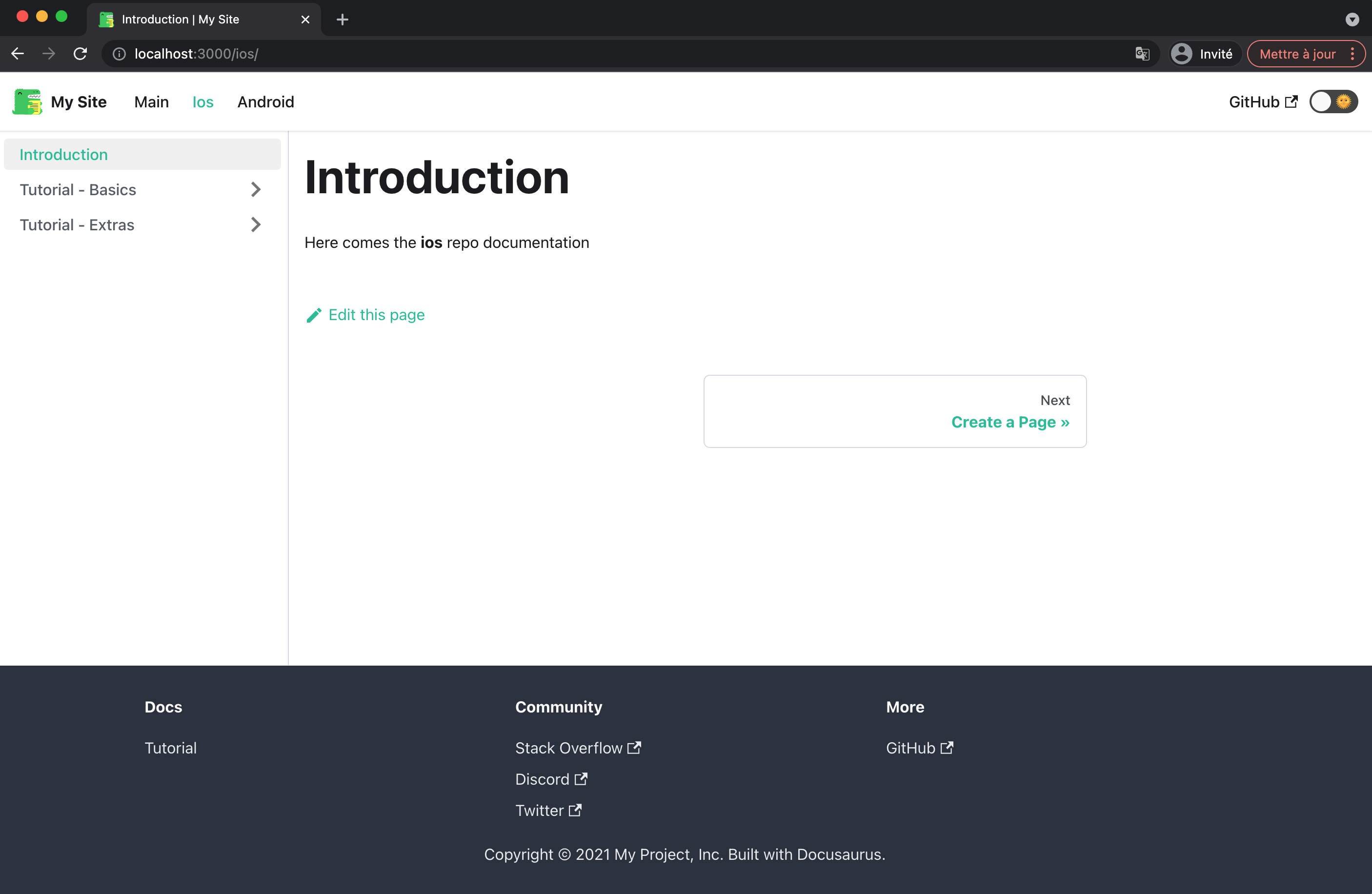 Cross-repo documentation - Documentation portal · facebook docusaurus ...