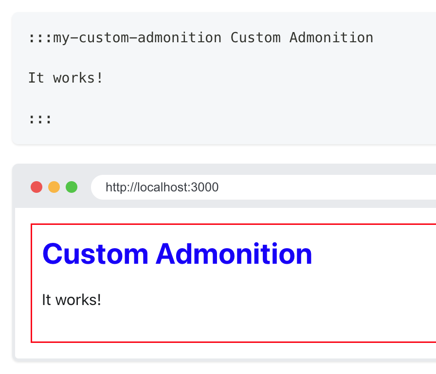 Add custom admonition types directly in config file · Issue #8647 · facebook/docusaurus · GitHub