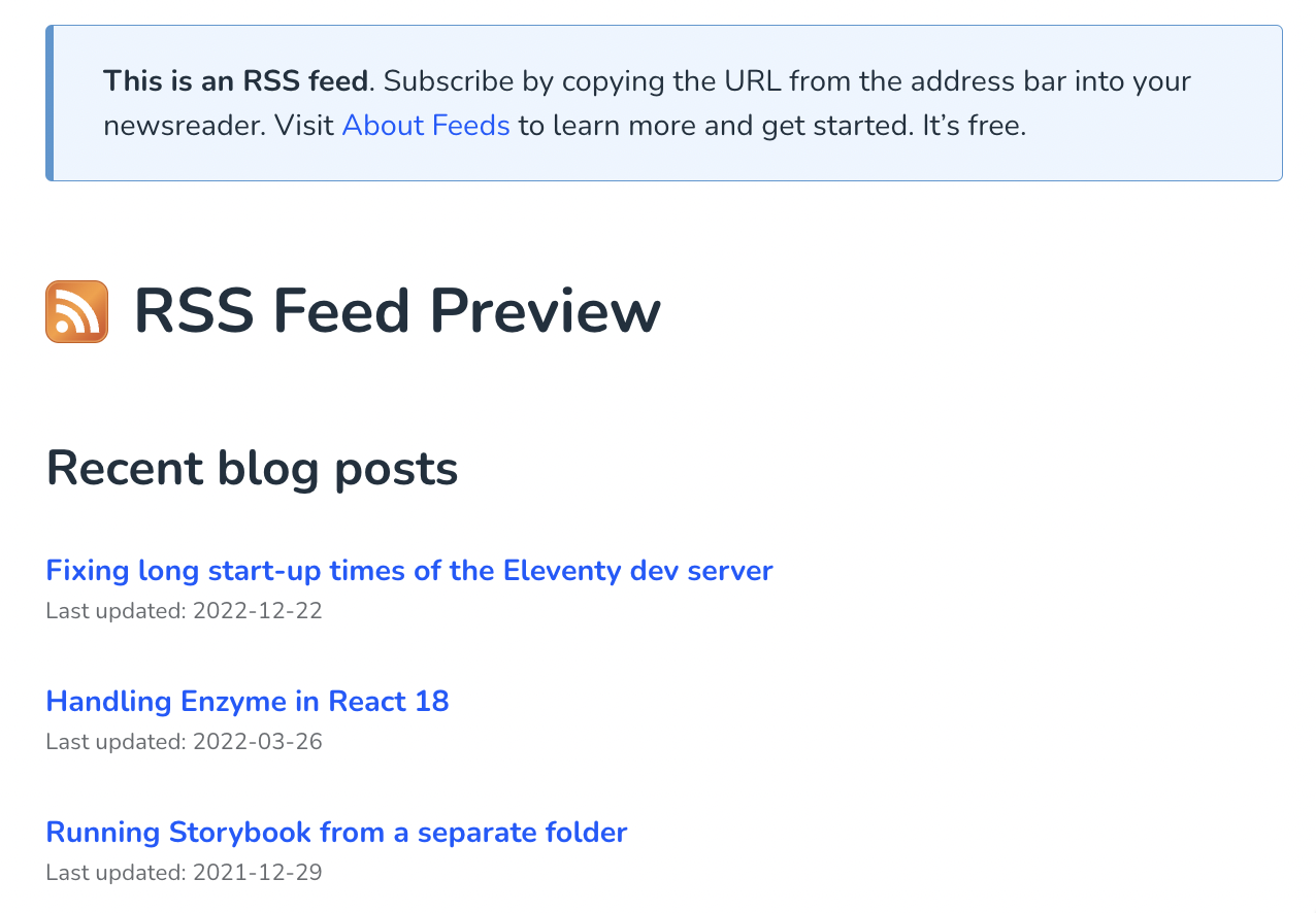 Blog feeds render nicely by default (XSLT stylesheet) · Issue #9197 · facebook/docusaurus · GitHub