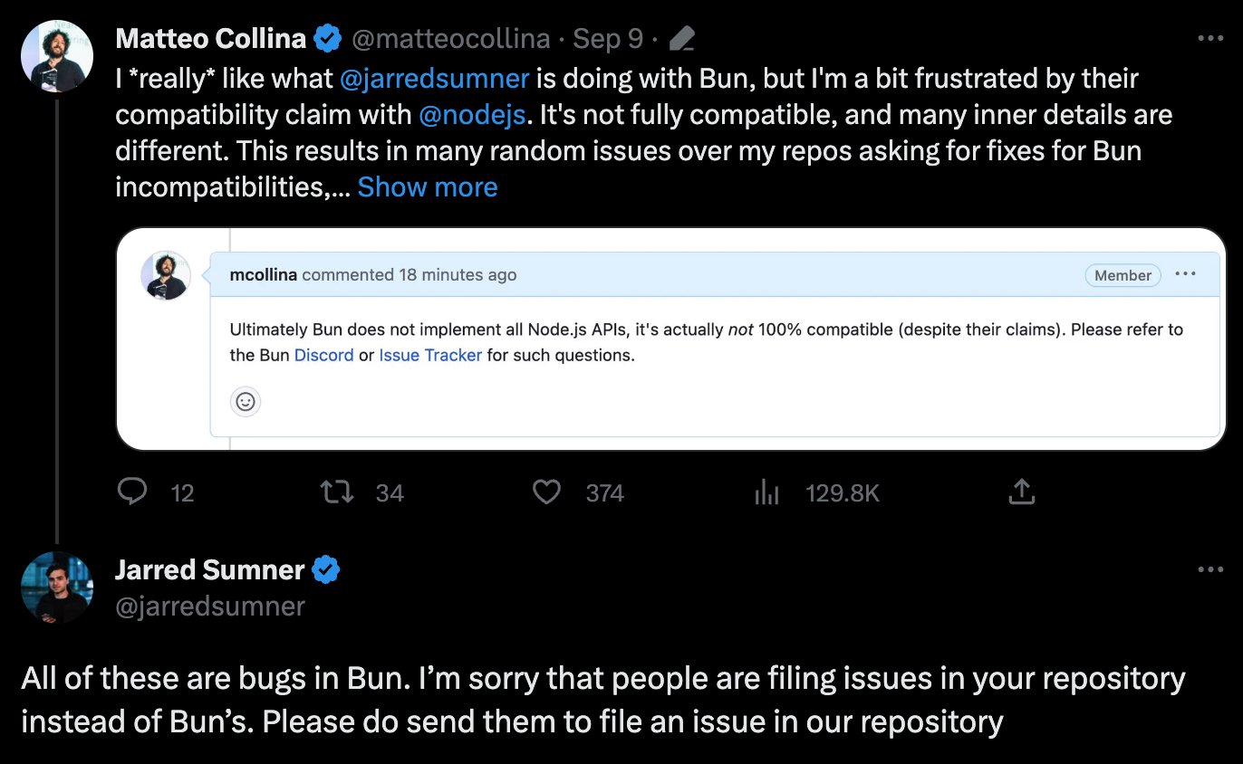 docusaurus doesn't run on bun · Issue #9294 · facebook/docusaurus · GitHub