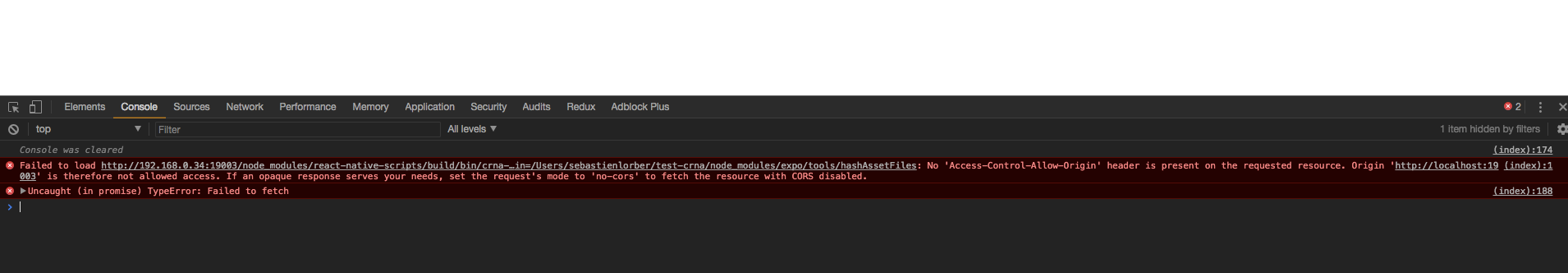 CRNA: run newly created project due to CORS header missing in hashAssetFiles · Issue #1310 ...