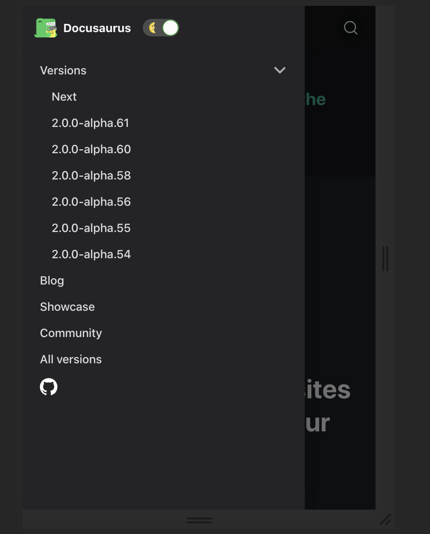 Mobile dark mode is not respected · Issue #3315 · facebook/docusaurus · GitHub