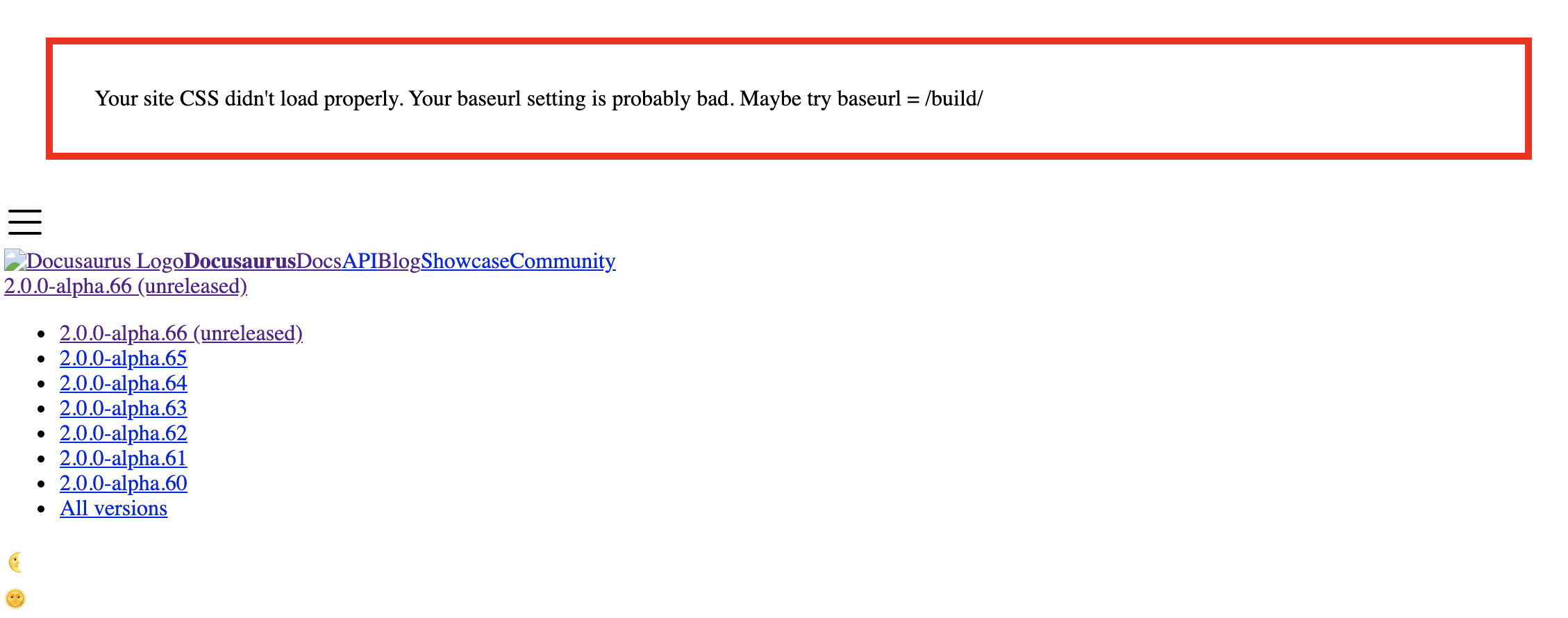 Dx Show Big Help Message When Baseurl Problems · Issue 3584 · Facebookdocusaurus · Github
