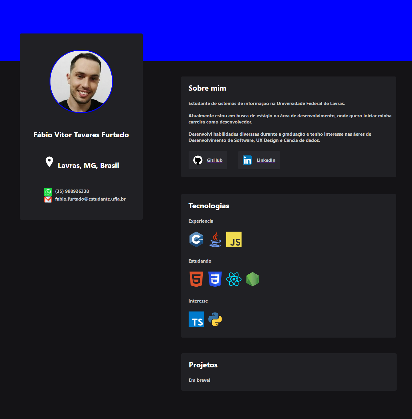 fabioVitorTavares (Fábio Tavares) · GitHub
