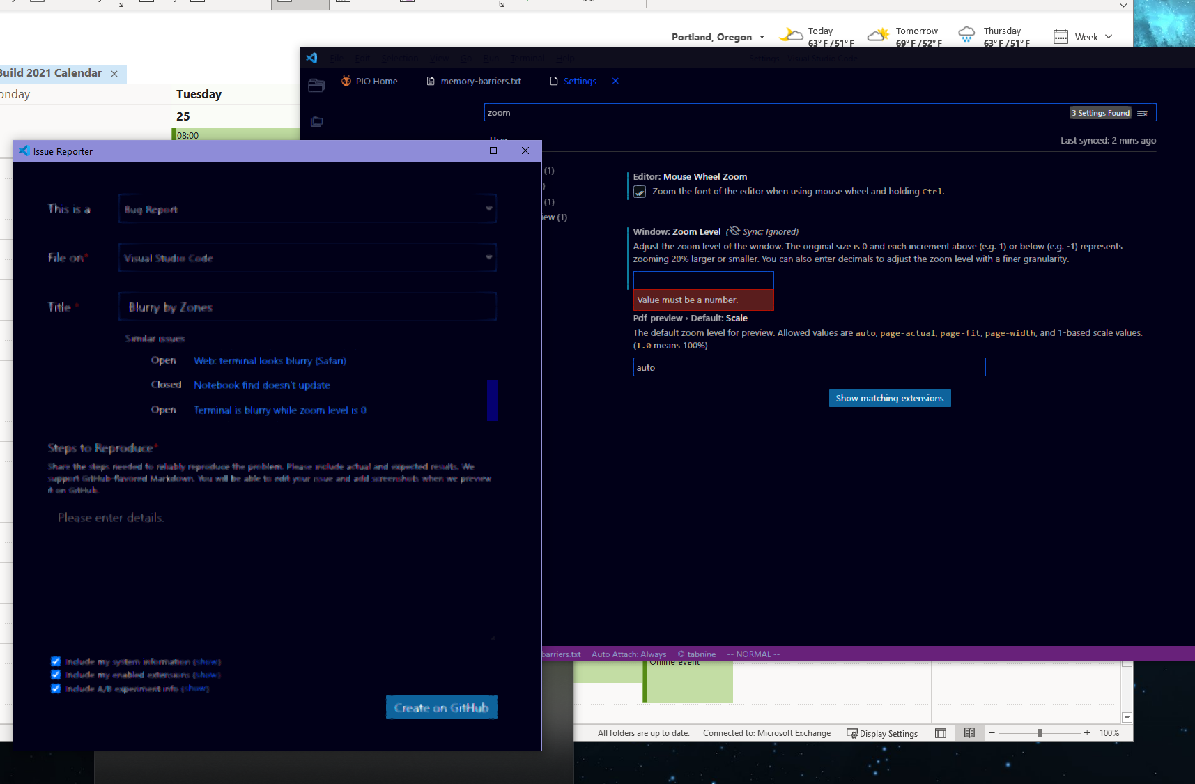 Getting blurry code · Issue #119828 · microsoft/vscode · GitHub