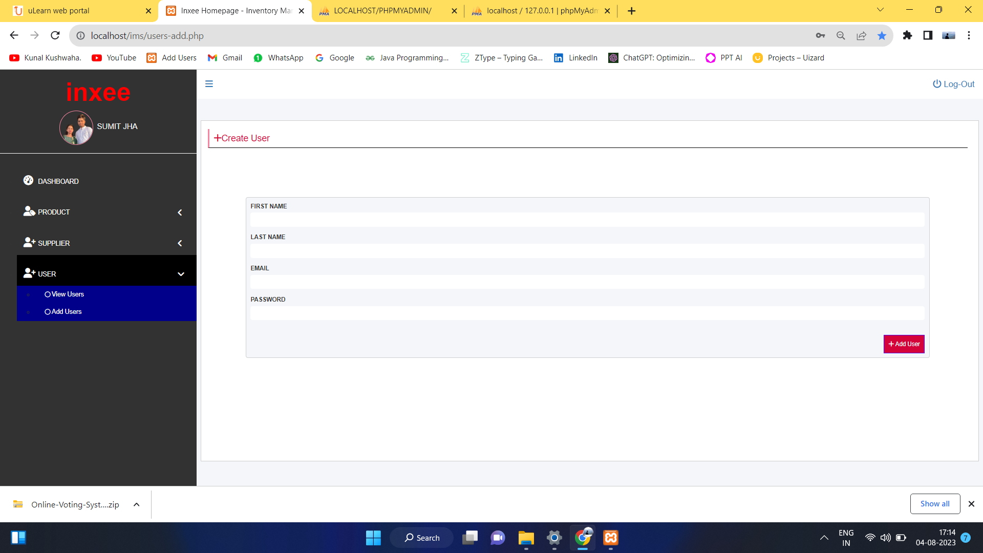 GitHub - sumitjha2001/Inventory-management-system