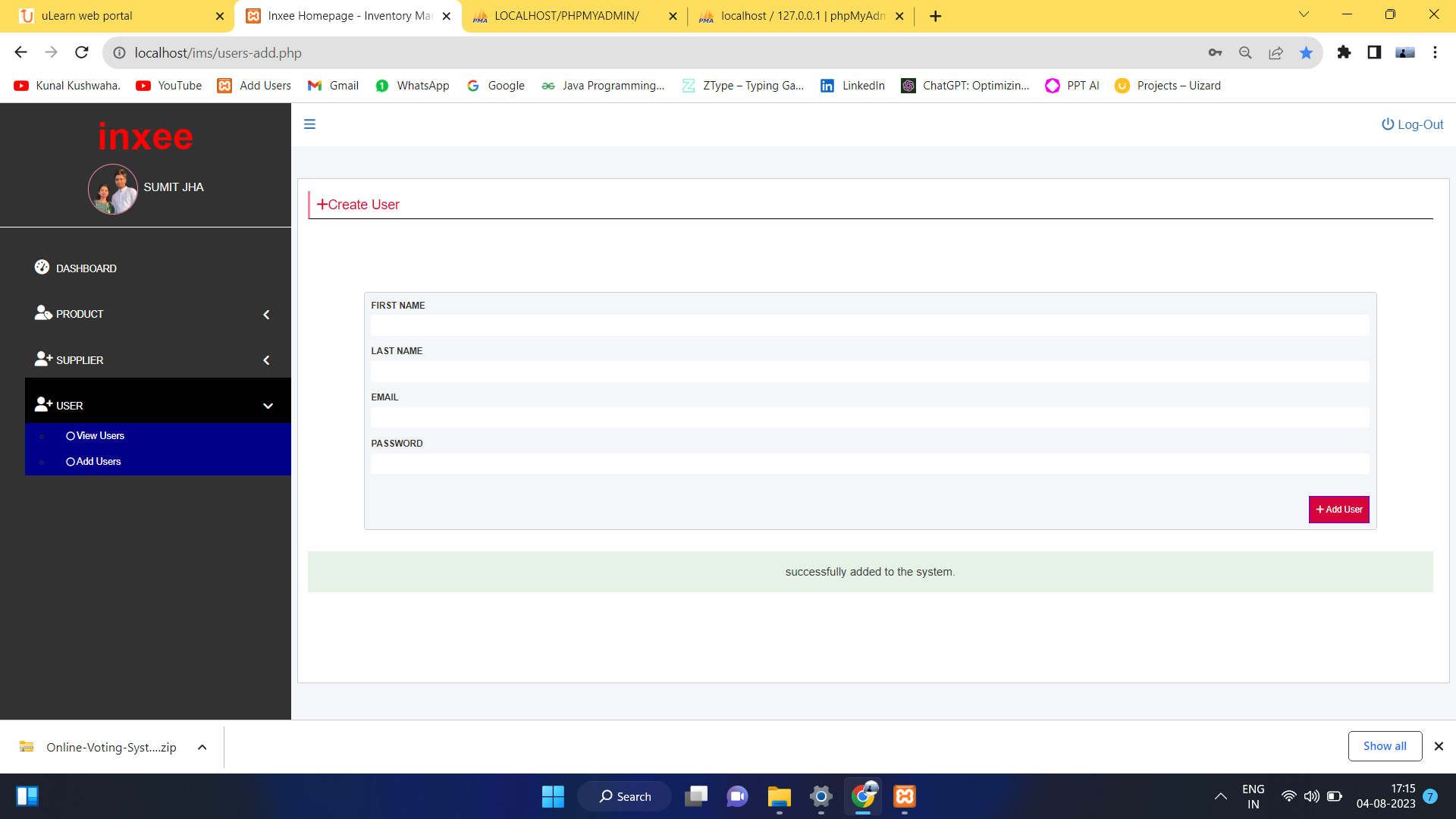 GitHub - sumitjha2001/Inventory-management-system
