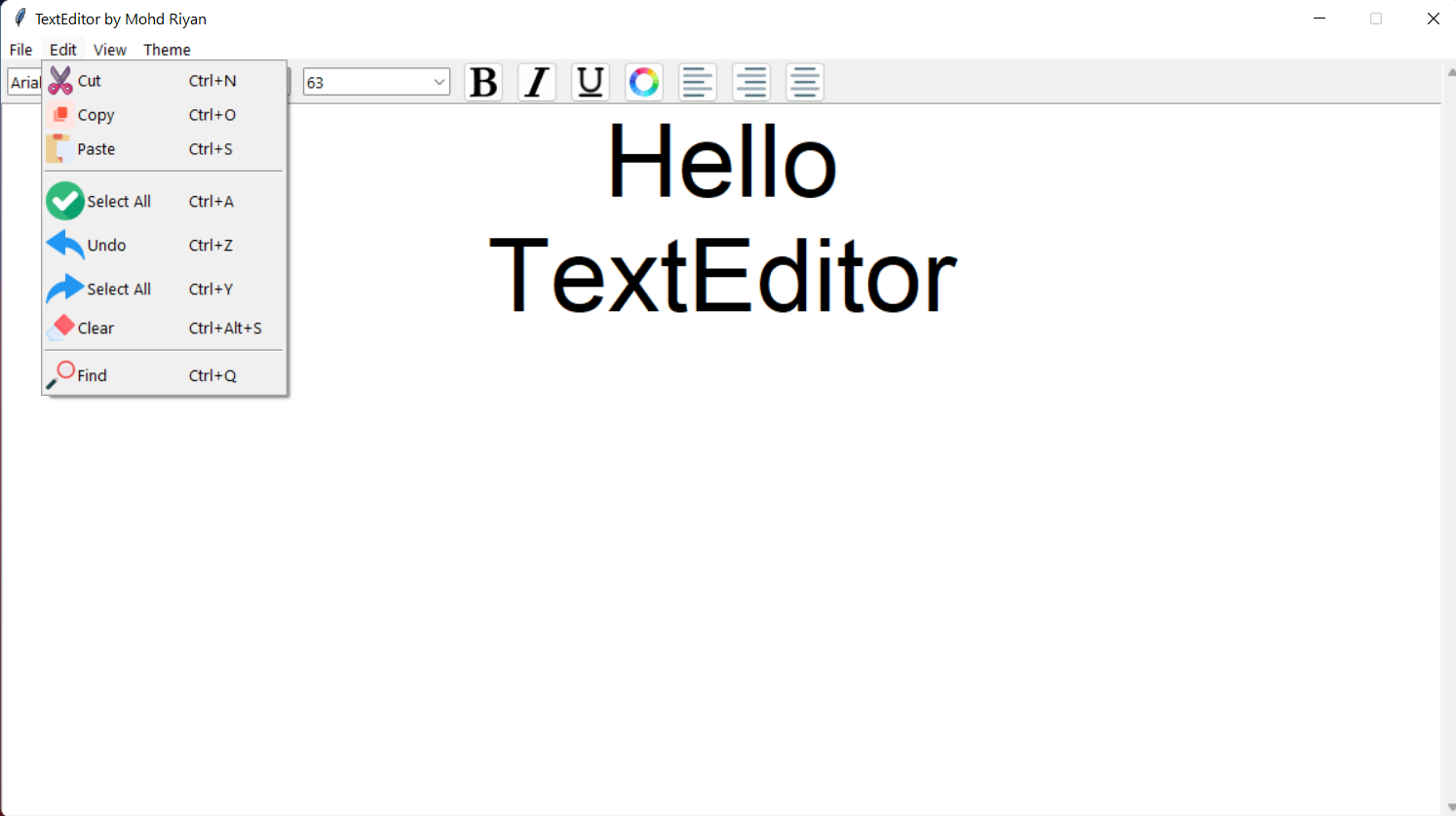 GitHub - Ri-yan/TextEditor