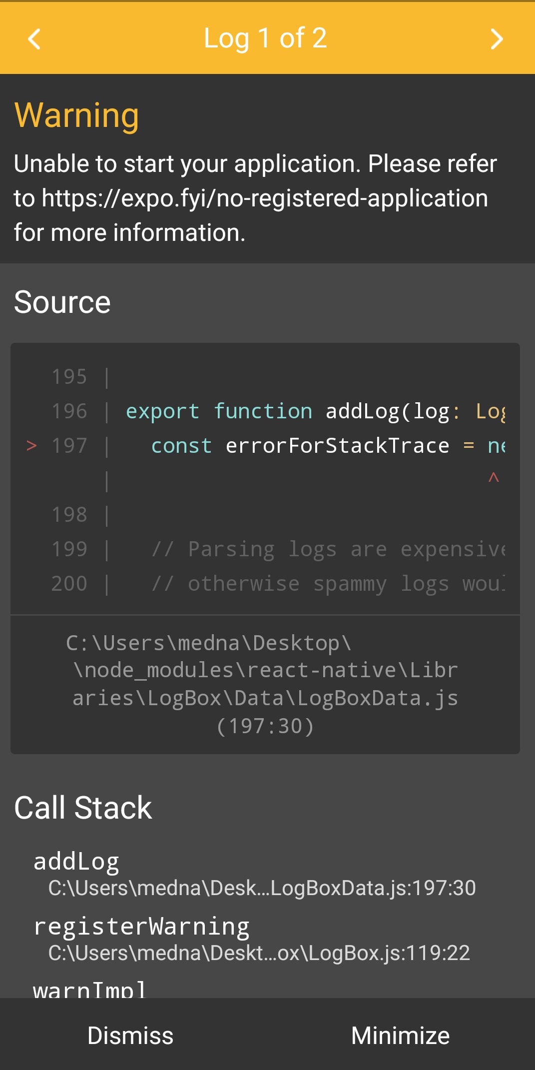 Warning Unable to start your application · Issue #31716 · facebook ...