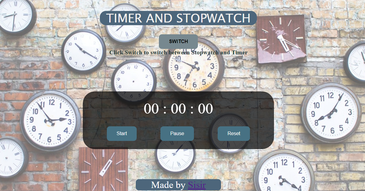 GitHub - Sisir2311/Timer-and-StopWatch