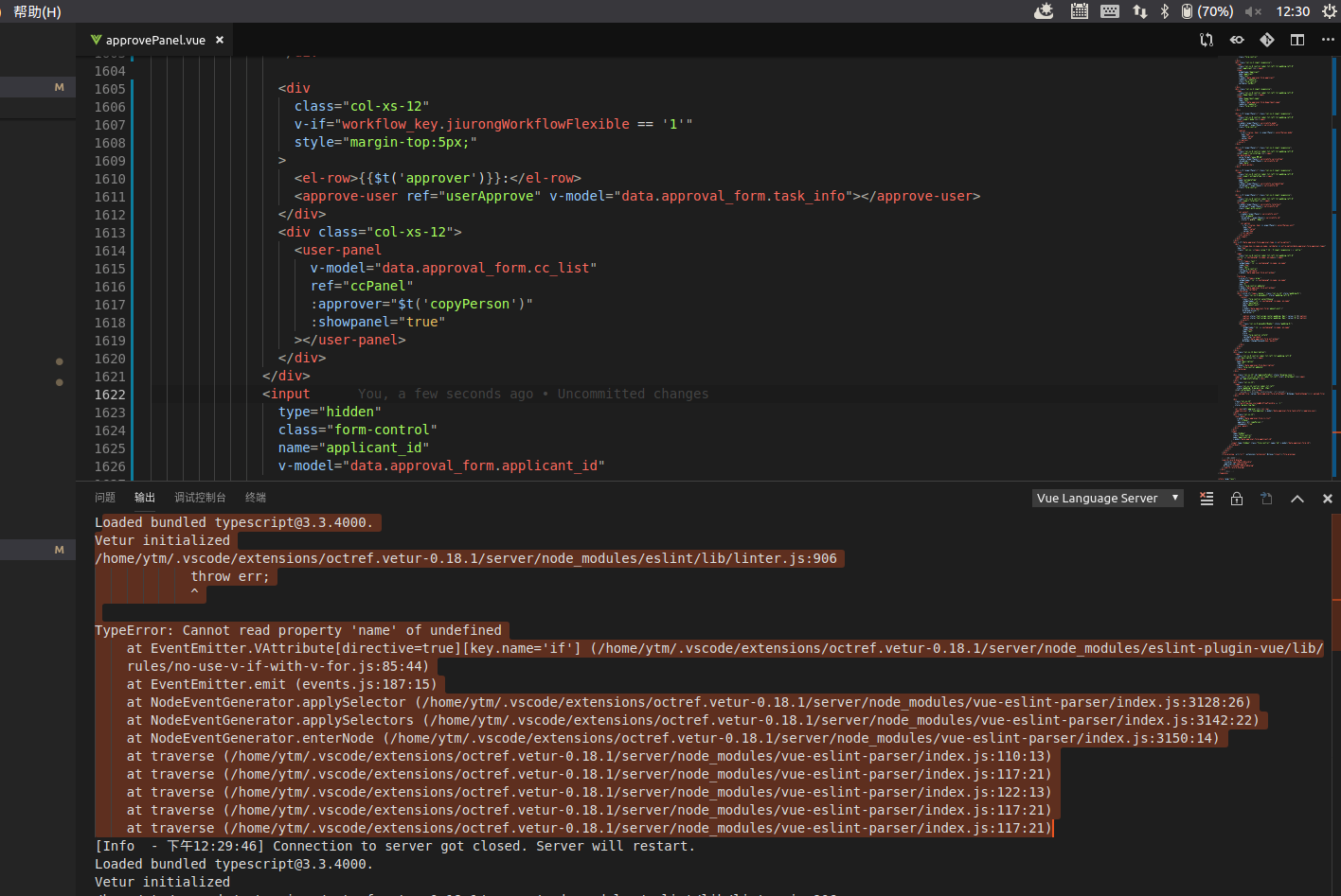 Eslint crashes vetur 0.18.1 · Issue #1216 · vuejs/vetur · GitHub