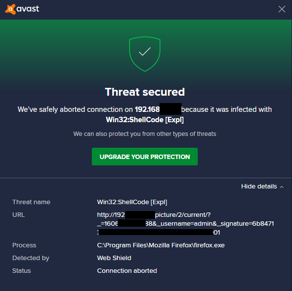 ShellCode [Expl] threat detected · Issue #2586 · motioneye-project ...
