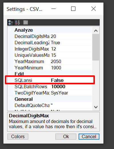 Convert to SQL option column name is enclosed with ` instead of [] · Issue #15 · BdR76/CSVLint ...