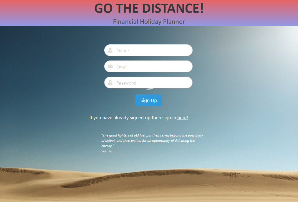 GitHub - Kel03-byte/go-the-distance-project: A simple to use budgeting website to help manage ...