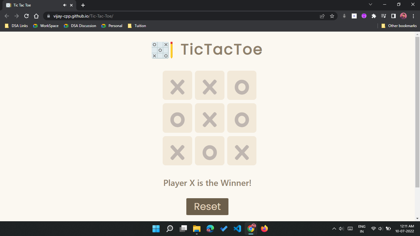 GitHub - Vijay-CPP/Tic-Tac-Toe: This is a simple Tic Tac Toe game made ... GitHub - Vijay-CPP/Tic-Tac-Toe: This is a simple Tic Tac Toe game made ...