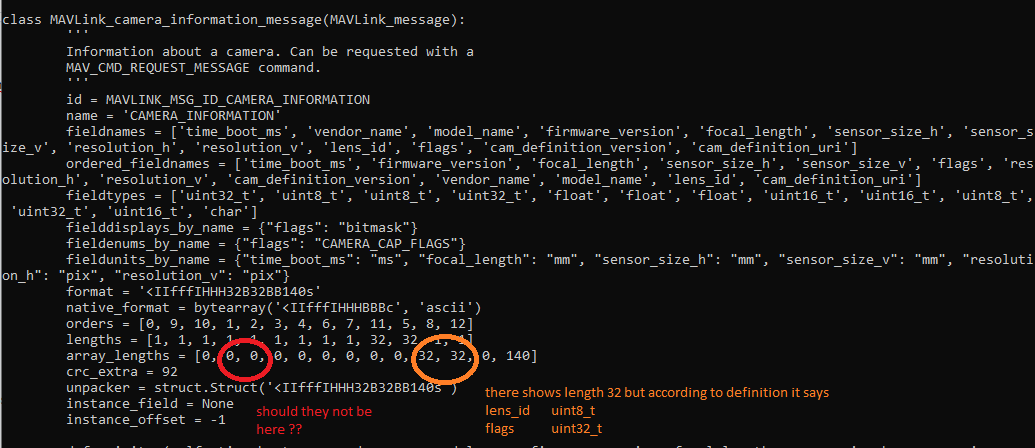 Using Command Camera Information Im Getting An Error When I Send · Issue 619 · Ardupilot