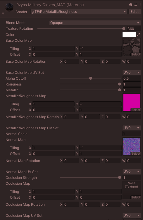 Metallic/Roughness Map not Exported at Runtime using glTF/PbrMetallicRoughness shader · Issue ...