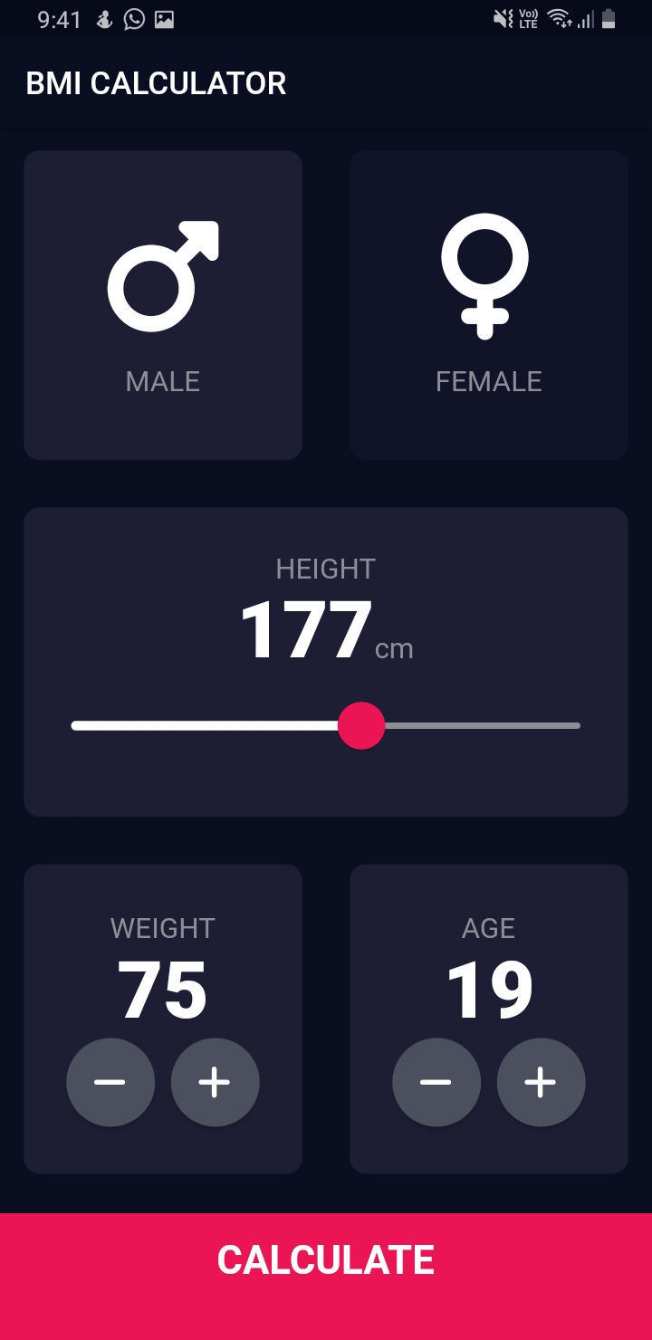 GitHub - AdityaKukreti/BMI-Calculator: BMI calculator app which i made while learning Flutter