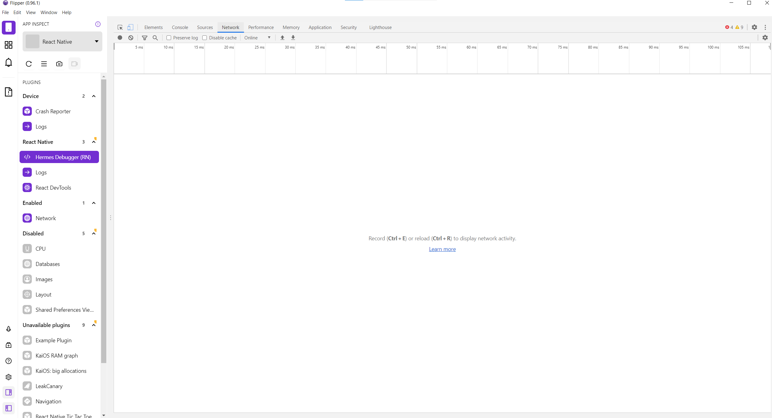Question Network Tab In Hermes Debugger Is Empty Can I Make It Work · Issue 2581 · Facebook