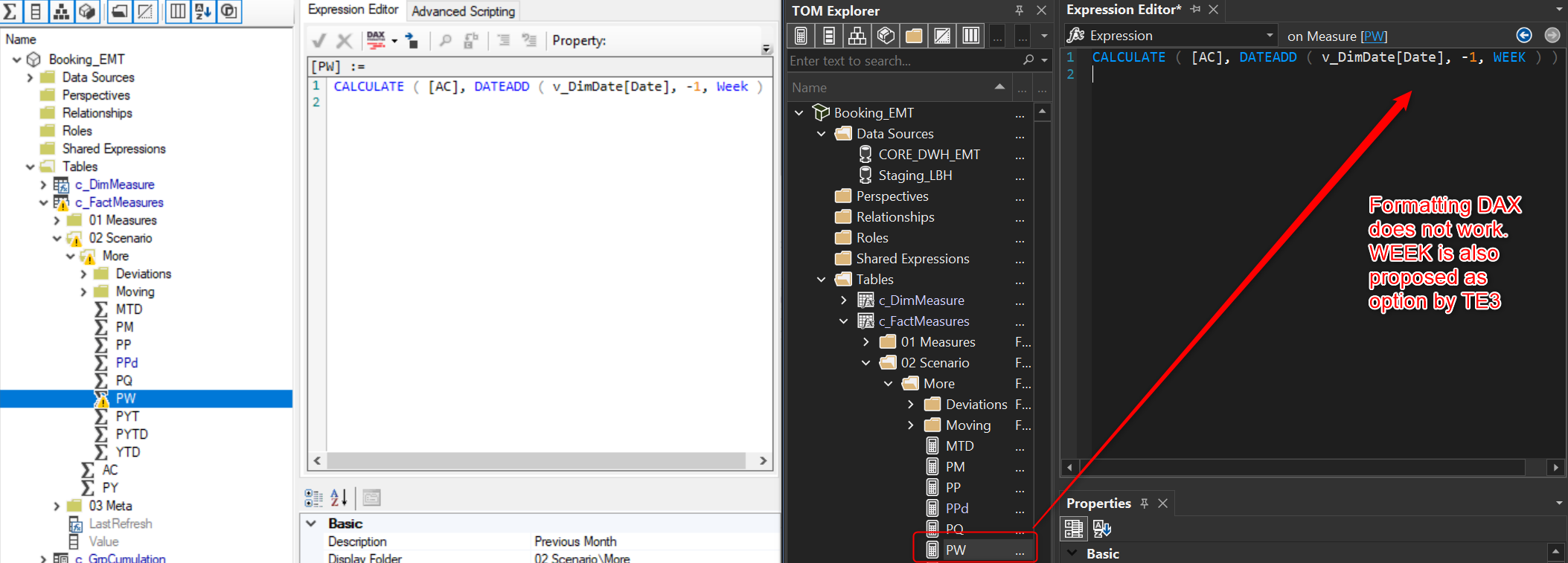 Previous Week anomaly TE2 vs TE3 · Issue #508 · TabularEditor/TabularEditor3 · GitHub