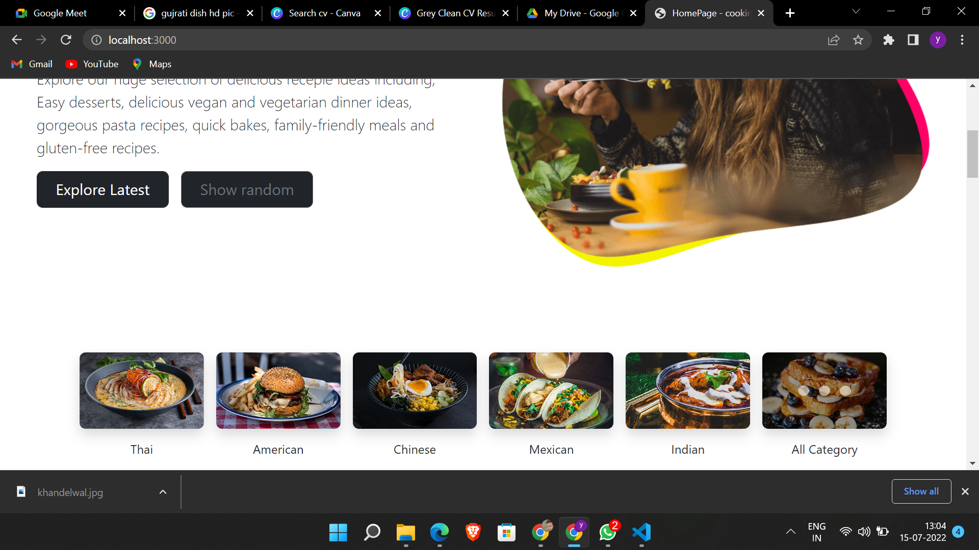 GitHub - yogeshkumar9/recepie-blog-app-yk