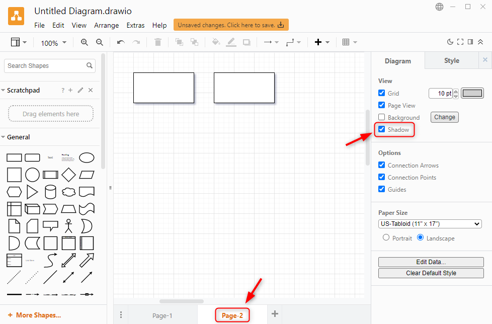 When Shadow is set on the background, it is not showing on the front page. · Issue #1110 ...