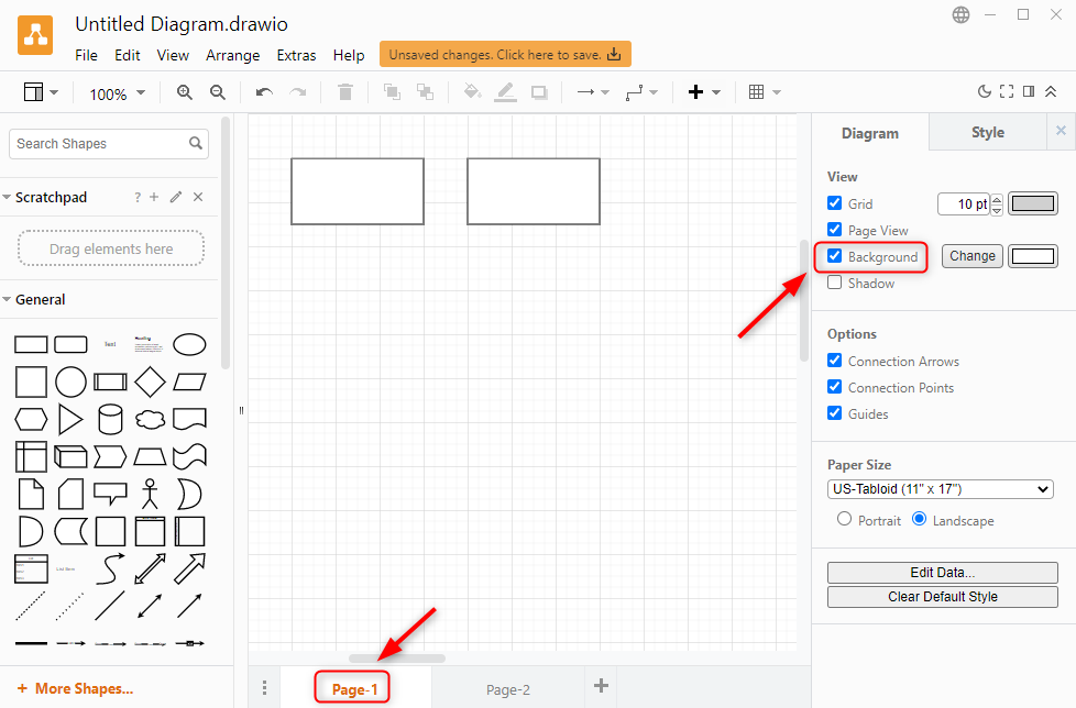 When Shadow is set on the background, it is not showing on the front page. · Issue #1110 ...