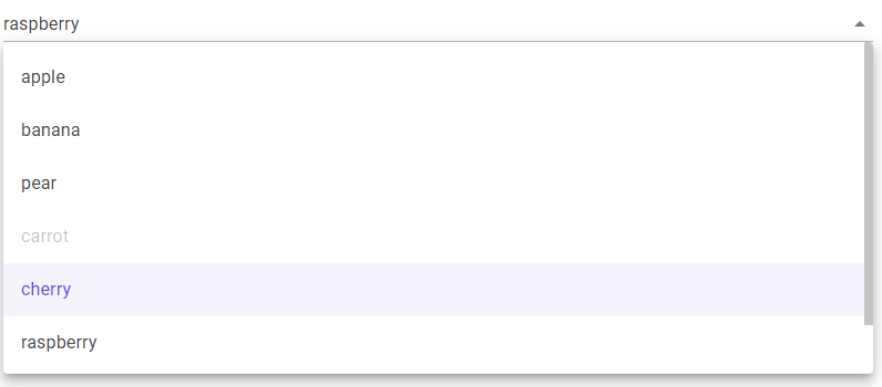 Mudautocomplete Highlight Of Selected Item After A Disabled Item · Issue 6412 · Mudblazor 