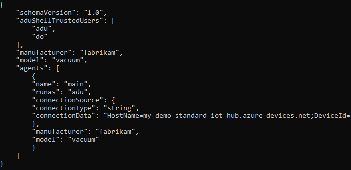 Unable to read connection string from configuration file [GetConnectionInfoFromADUConfigFile ...