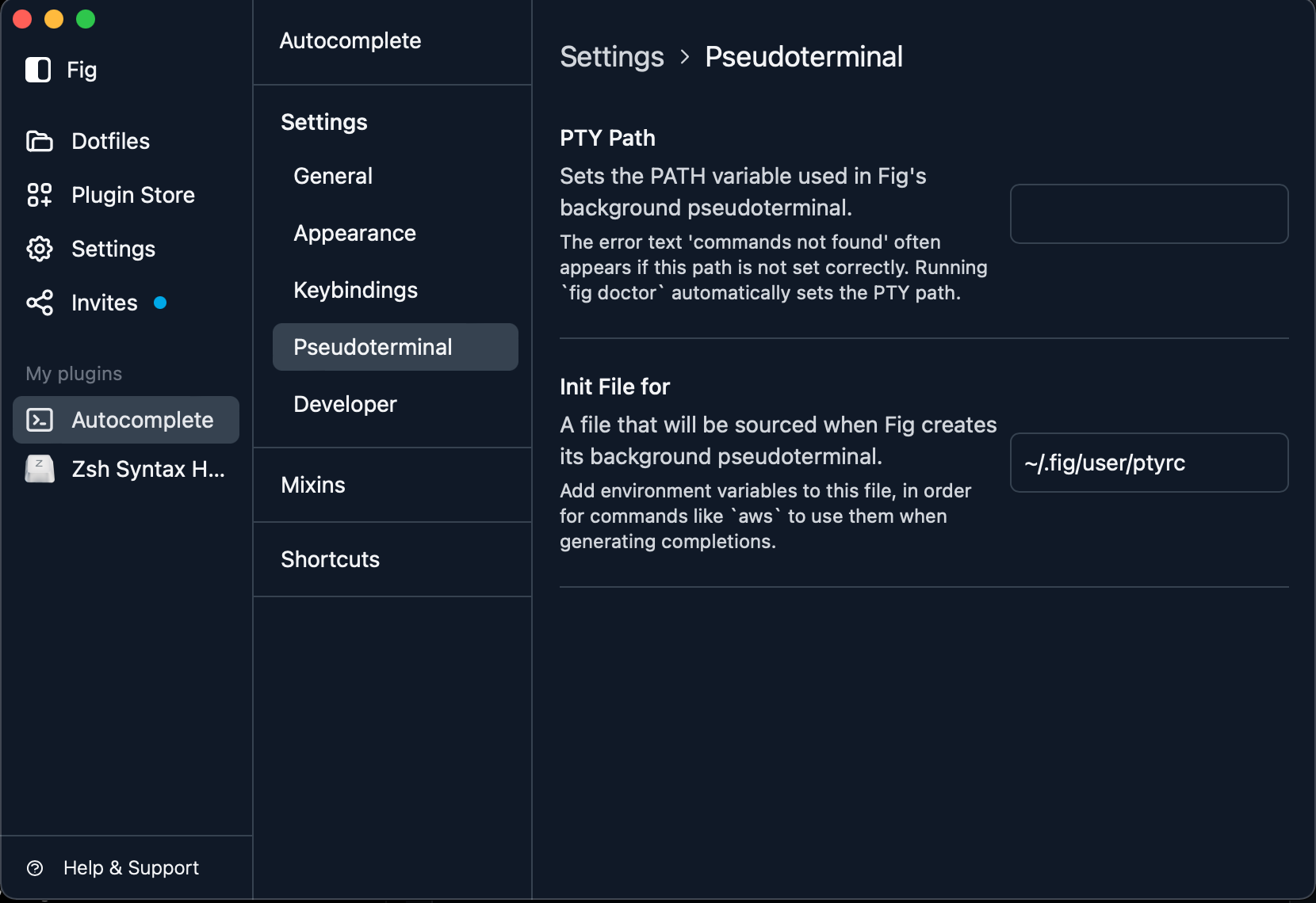 fig not linked to the terminal session · Issue #1358 · withfig/fig · GitHub