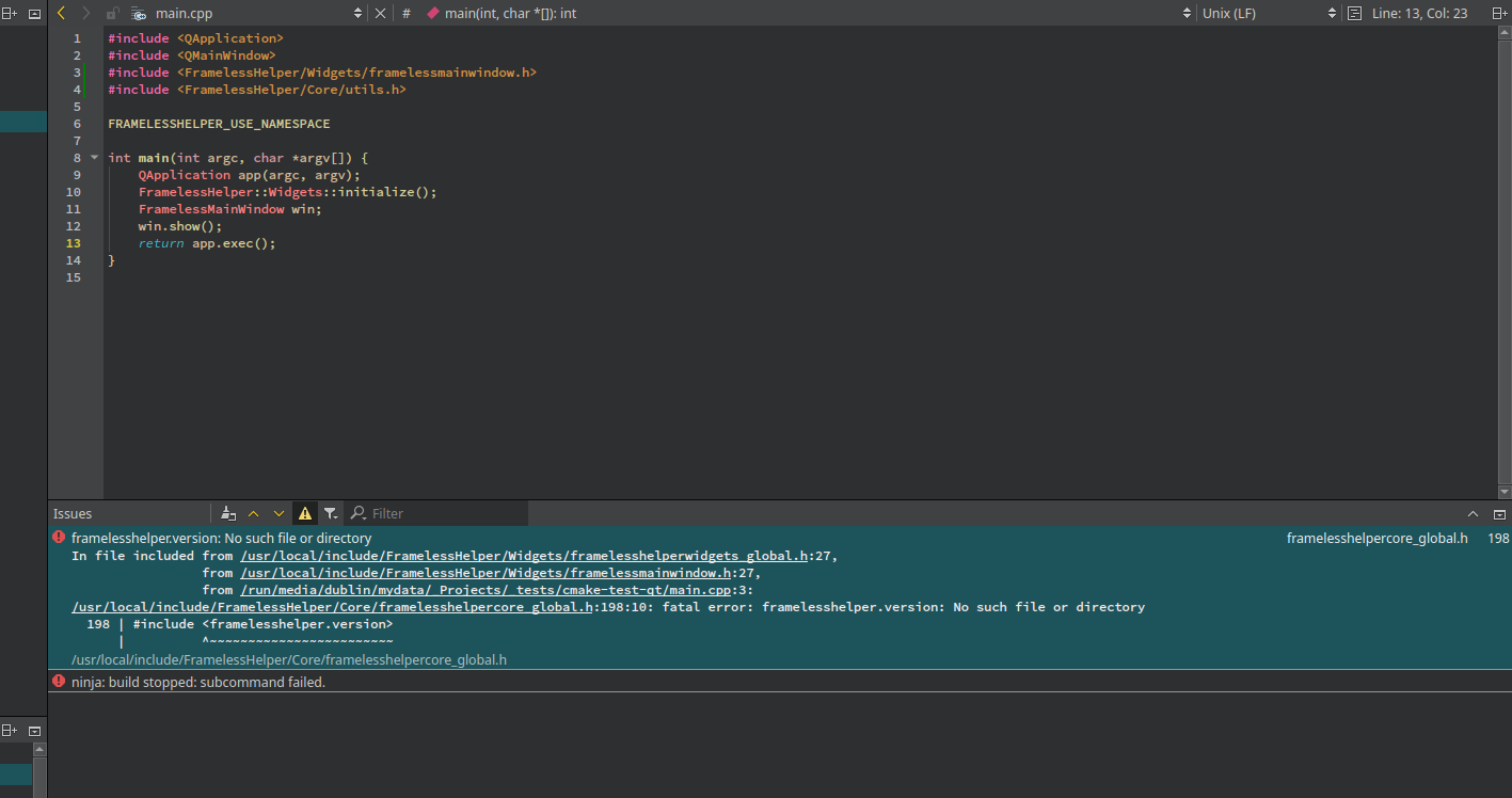 Qmake Build On Fresh Installation Of Qt 515 And Linux Not Working · Issue 201 · Wangwenx190