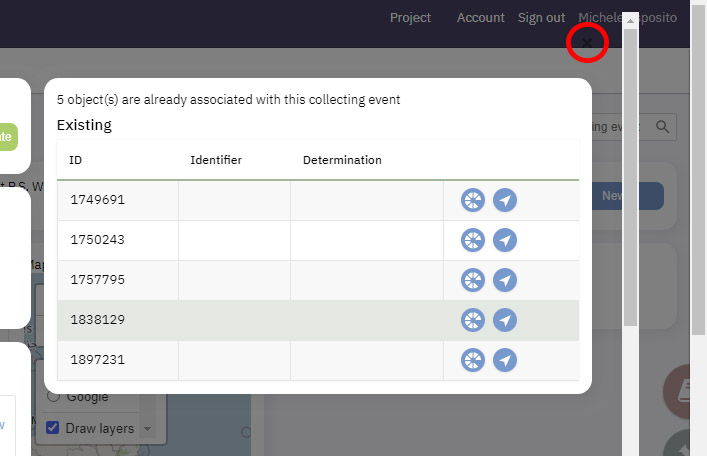 Task - Browse Collecting Event - Edit Collecting Event: Add/Current 'X' is not visible · Issue ...