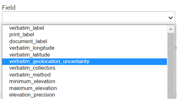 [Bug]: Filter Collecting Objects: want to search two verbatim options (2 localities/2 trip ...