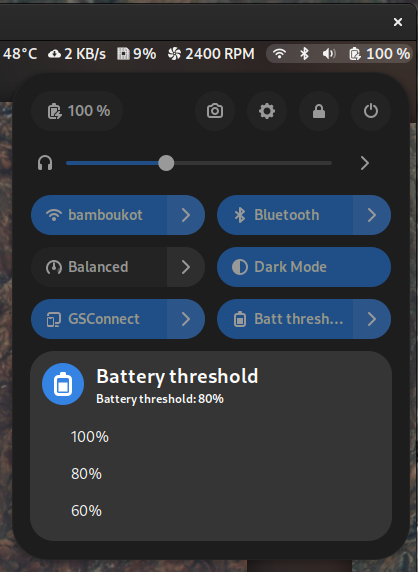 GitHub - riri-314/gnome-shell43-extension-battery-threshold