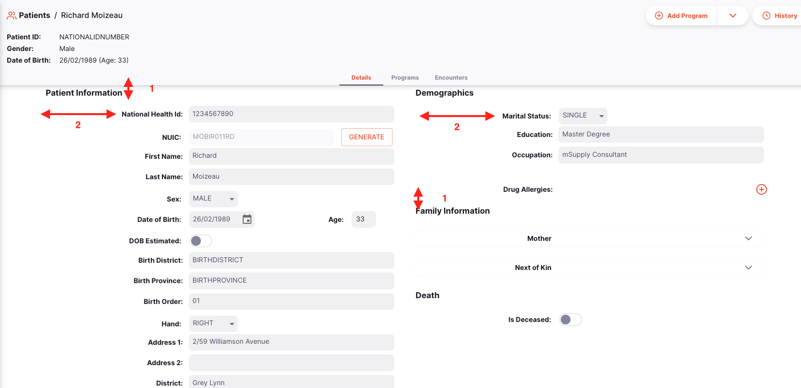 Programs > Patient Registration > Patient Detailed View: UI Design · Issue #638 · msupply ...